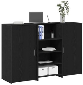 Recepční stůl černý dub 155x50x103,5 cm kompozitní dřevo 3324197