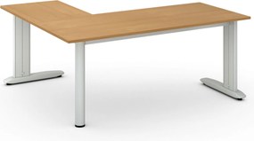 Rohový kancelářský stůl PRIMO FLEXIBLE, 180x160 cm, buk