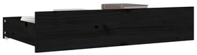 Zásuvky pod postel 4 ks černé masivní borové dřevo