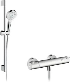 Hansgrohe Crometta Vario bílá/chrom / Sprchový set / Termostat Ecostat