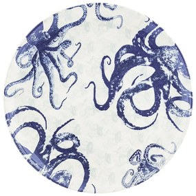 Modro-bílá keramický servírovací talíř Villa Altachiara Positano, ø 37 cm