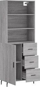Skříň highboard šedá sonoma 69,5 x 34 x 180 cm kompozitní dřevo 3189467