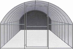 Venkovní klec pro kuřata 3 x 12 x 2 m pozinkovaná ocel 3095477