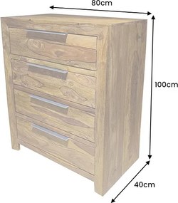 Designová komoda Ballad 80 cm Sheesham