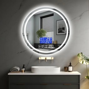 IREDA Koupelnové zrcadlo s osvětlením, 70cm, reproduktor DF95711