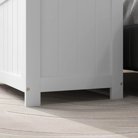 HOMCOM úložný box truhla s uchem a víkem, 81 x 40 x 46 cm, úložný box do obývacího pokoje a ložnice v bílé barvě