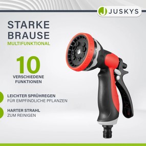 Juskys Přenosný hadicový naviják Basic s hadicí 30 m Barva: modrá / šedá