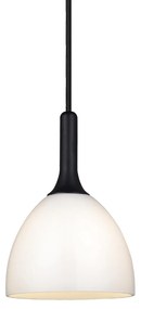 Halo Design 742233 závěsné svítidlo Bellevue opal/černé dřevo, ø14cm
