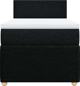 Box spring postel s matrací černá 100 x 200 cm textil 3289662