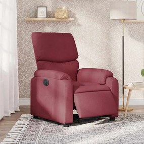 Elektrické polohovací křeslo vínové textil 3204803