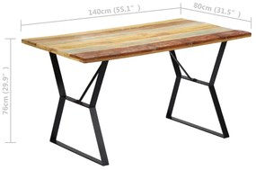 vidaXL Marketos Jídelní stůl 140 x 80 x 76 cm masivní recyklované dřevo