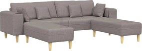 Pohovka 3 ks Taupe textil 3335167