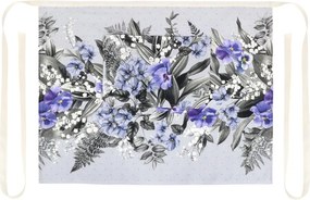 Bellatex Kuchyňská zástěra GITA - do pasu Fialová,Šedá,Bílá 68x50 cm