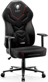 Herní křeslo z eko kůže Normal Size, černý-šedý: Diablo X-Gamer 2.0 Dark Obsidian