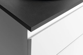 Aqualine Aqualine, ALTAIR skříňka s deskou 87,5 cm, bílá/antracit břidlice, AI290-03