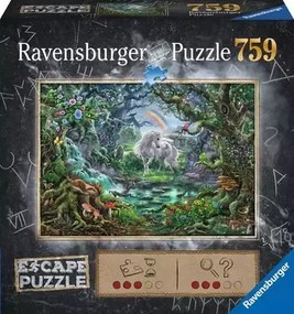 RAVENSBURGER Puzzle Exit Puzzle: Jednorožec / 759 dílků / 70 × 50 cm /