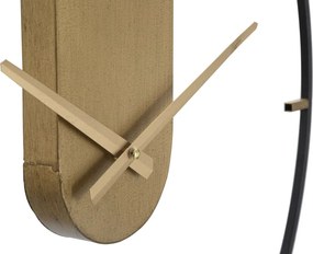 Kovové nástěnné hodiny Goldy 60 cm černé/zlaté