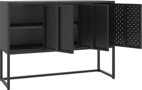 Příborník černý 105 x 35 x 75 cm ocel 335868