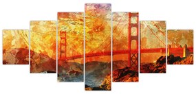 Obraz - Golden Gate, San Francisco, Kalifornie (210x100 cm)