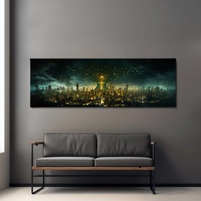 Obraz na plátně - Stromový kód - Město stínů FeelHappy.cz Velikost obrazu: 60 x 20 cm