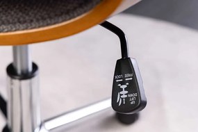 Designová kancelářská židle Uriela ořech / šedá