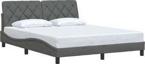 Rám postele bez matrace tmavě šedý 160 x 200 cm textil 3310609