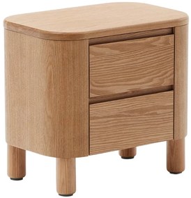 OnaDnes -20% Noční stolek Kave Home Salaya 55 cm x 36 cm s dřevěným dekorem
