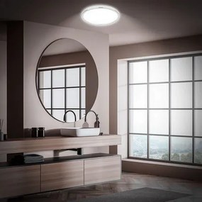 LED svítidlo BRILONER Pulap průměr 42cm 22W IP54 neutrální bílá chrom 3873018