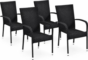 Set zahradních ratanových křesel Paris, 4 ks, 4 křesla