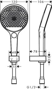 Hansgrohe Rainfinity - Set sprchové hlavice | 3 proudy | držáku a hadi
