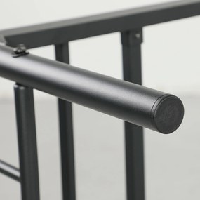 HOMCOM Rám postele pro matraci 200 x 90 cm, skládací rám postele, kovová postel vysoká 82,5 cm, kovový rám postele z kovu, do ložnice, pokoj pro host…