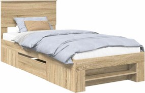 Rám postele s čelo Sonoma dub 80 x 200 cm Kompozitní dřevo 3408811