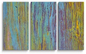Sablio Obraz - 3-dílný Dřevěná abstrakce - 120x80 cm