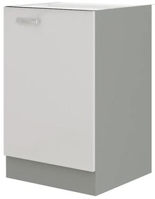 Dolní kuchyňská skříňka Brunea 40 D 1F BB (šedá + lesk bílý). 1024978