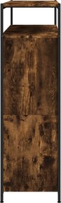 Botník se 4 výklopnými zásuvkami kouřový dub 100 x 34 x 112 cm 3214415