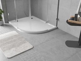 Mexen Flow čtvrtkruhový asymetrický slim levý 90 x 80 cm, bílý lesk - 46Q108090L