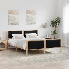 Rám postele Hnědo-černá 150 x 200 cm Masivní borovicové dřevo 3394315