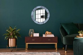 Kulaté dekorativní zrcadlo Modrý arabský vzor fi 60 cm