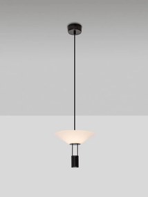 Matně černé hliníkové LED závěsné svítidlo se stínidlem z akrylového skla ø 22 cm Anafi – Nova Luce