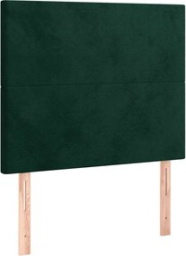 Čelo postele tmavě zelené 80x5x118/128 cm sametové 3116085