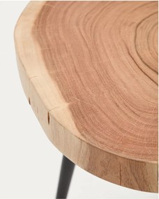 Kulatý odkládací stolek s deskou z akácie 35x35 cm Tanive – Kave Home