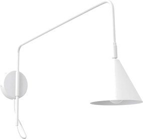 Sollux Lighting Nástěnné svítidlo NOX 1 bílé s vypínačem