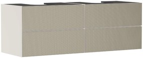 Hansgrohe Xevolos E - Umyvadlová skříňka 157x56x55 cm, 4 zásuvky, matná béžová/bronz 54200390