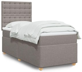 Box spring postel s matrací taupe 100 x 200 cm textil 3293509