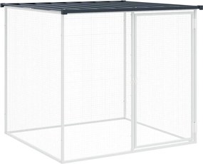 Klec pro kuřata se střechou antracitová 603 x 98 x 90 cm ocel 3189041