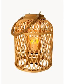 Solární LED svítidlo's bambusovým košem Korab