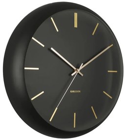 OnaDnes -20% Time for home Černo-zlaté nástěnné hodiny Belene Ø 40 cm