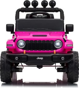 LEAN CARS Akumulátorové vozidlo Jeep Rubicon DK-JWR558 24 V, růžové