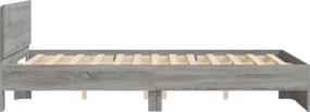 vidaXL Rám postele s čelem 140 x 190 cm [3207497] Barva: Betonová šedá
