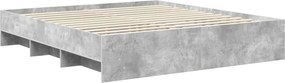 Rám postele s čelo Betonově šedá 180 x 200 cm Kompozitní dřevo 3408826